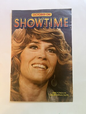 VINTAGE 1970s JANE FONDA COVER Showtime Cable Channel Guide Magazine ...