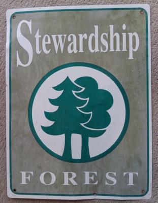 Rare Vintage Stewardship Forest Voss Sign 18”x24” Tree Metal | eBay