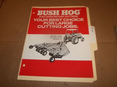 PY110) Bush Hog Sales Brochure 4 Pages - 2615 Series Flex Wing Rotary ...