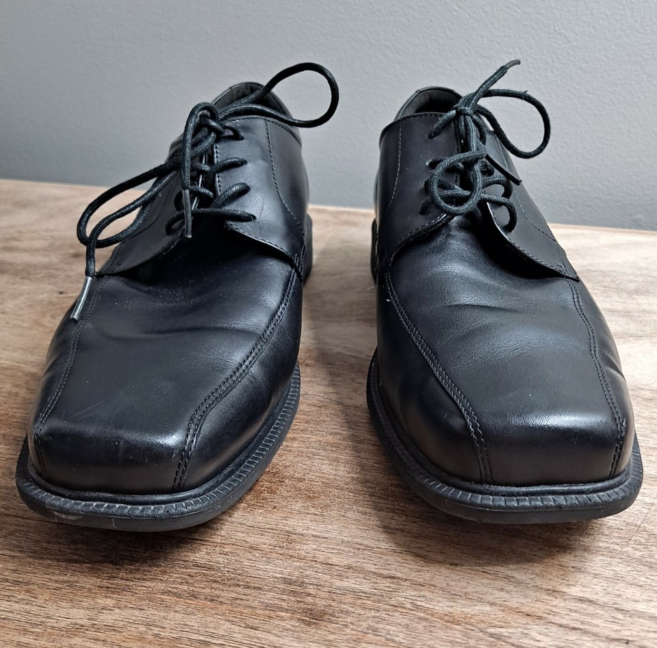 Rockport Smooth Black Leather Bicycle Toe Derby Size 12 M AdiPRENE By ...