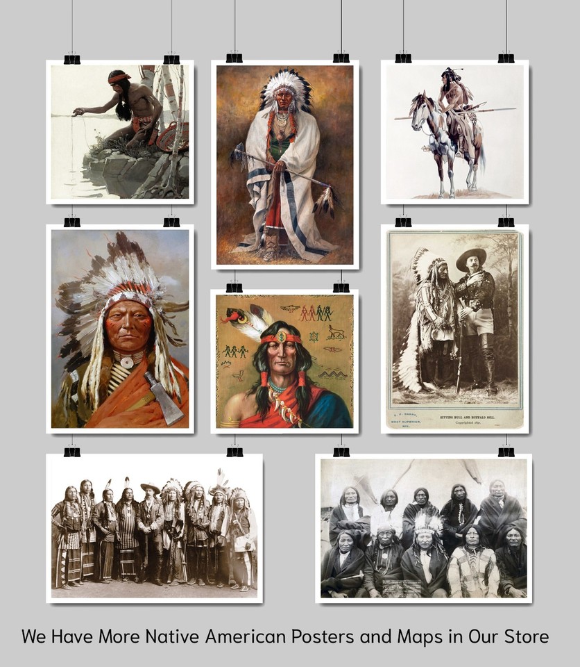 California Tribal Areas Indigenous Languages Native American Indian Map ...