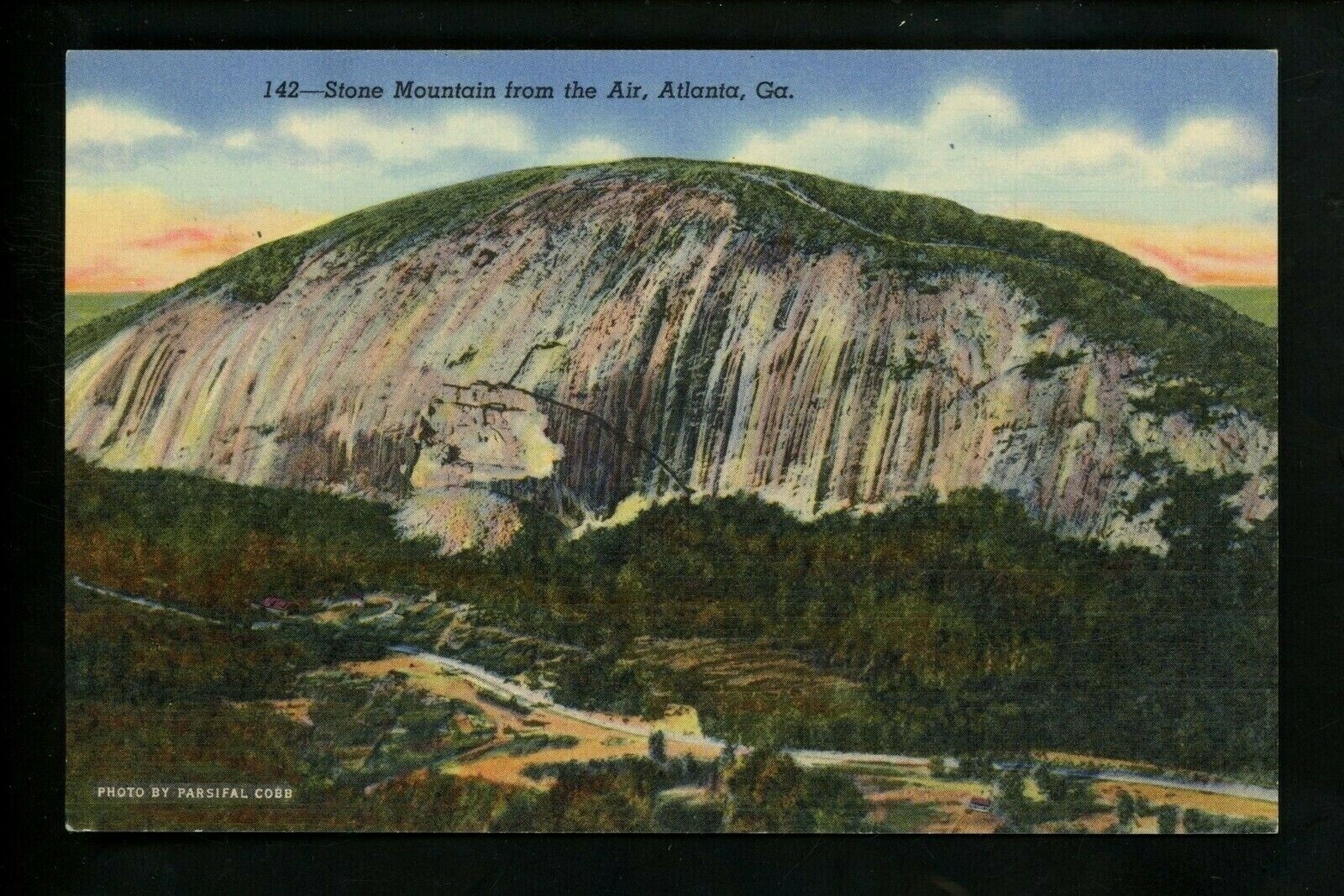 Georgia GA postcard Atlanta, Stone Mountain Monument linen Curt Teich ...