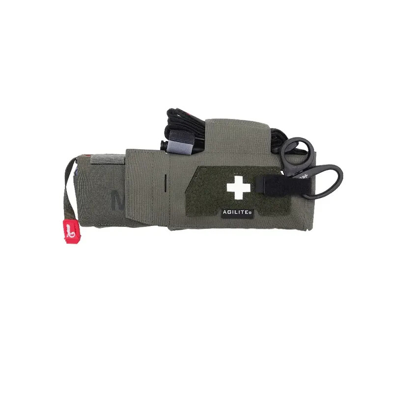 AGILITE GEAR TACTICAL COMPACT TRAUMA KIT IFAK-GREEN (COMPONENTS NOT ...