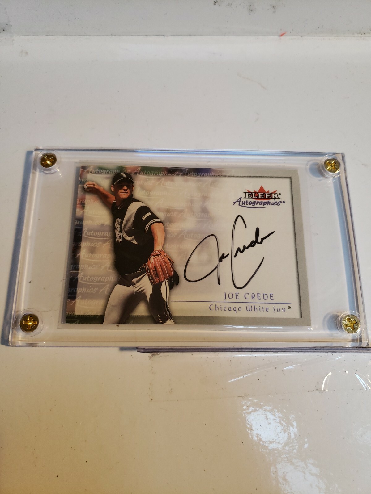 RARE 2000 Fleer Autographics*JOE CREDE*Autograph White Sox NICE! World ...