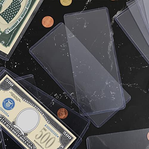 Bill Clear Holders Currency PVC Holder Transparent Bill Sleeves ...