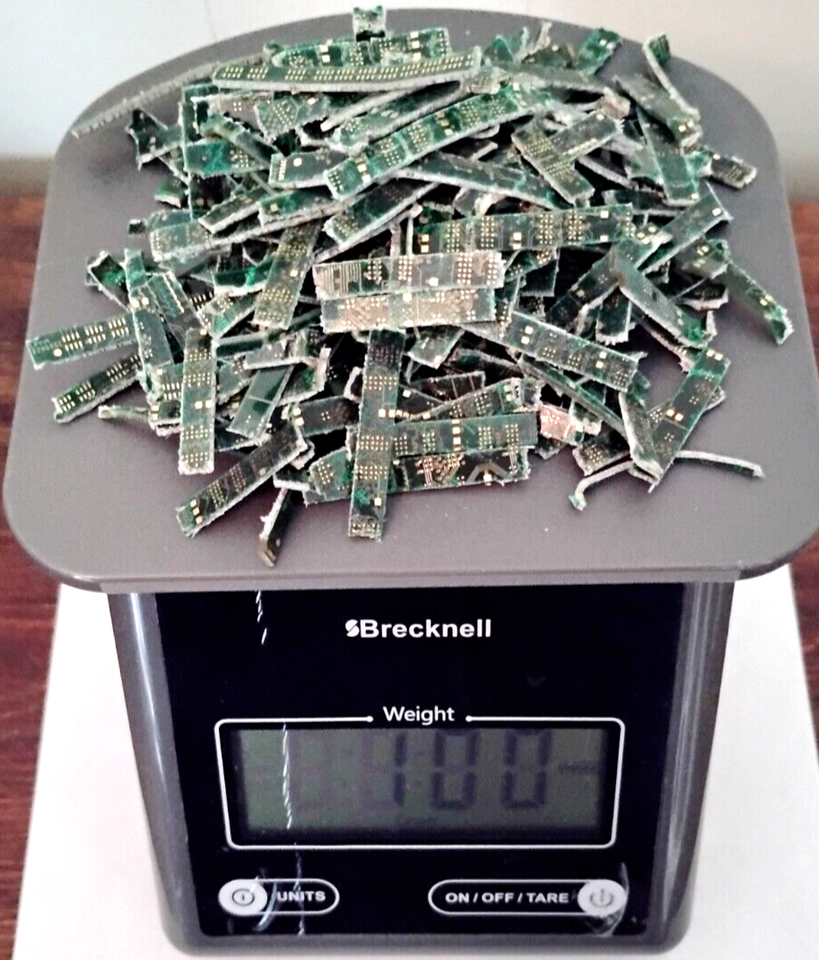 100 Grams Clean Scrap Gold PCB Material *Easy to process/pre-processed ...