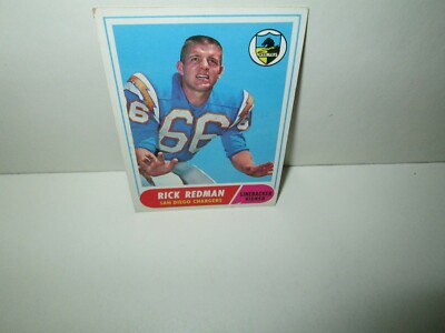 RICK REDMAN 1968 FOOTBALL CARD Topps #115 Vintage San Diego Chargers LB ...