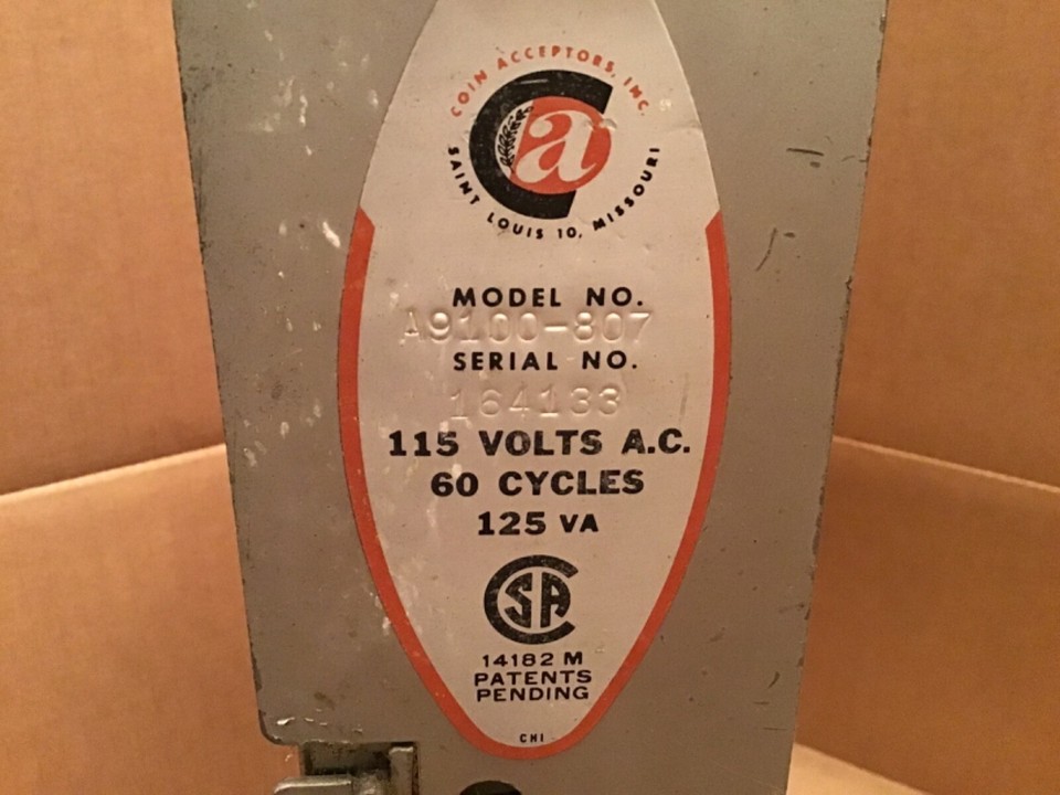 Vendo 83 Coin Mechanism Coke Machine Parts Vintage Soda Machine Parts ...