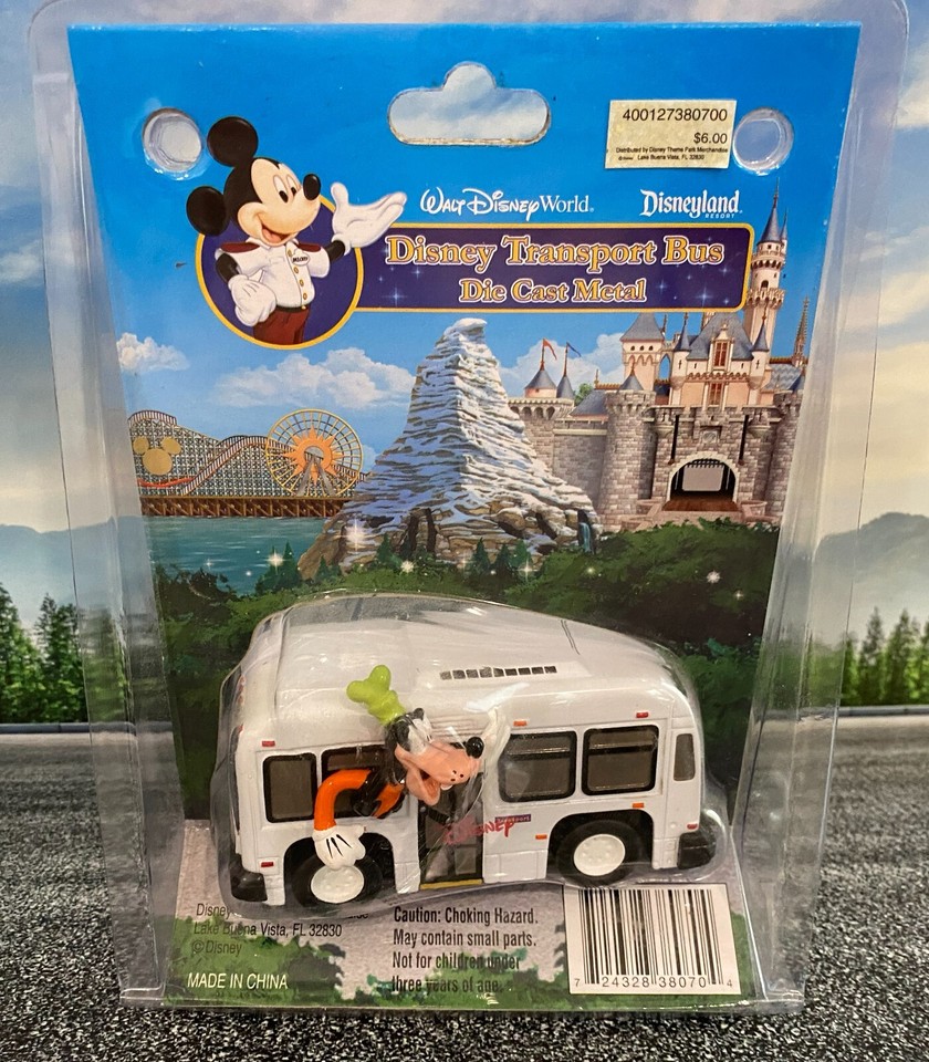 DISNEYLAND - DISNEY WORLD - TRANSPORT BUS - MICKEY & GOOFY - DIECAST ...