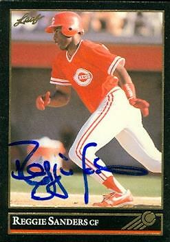Reggie Sanders autographed Baseball Card (Cincinnati Reds) 1992 Leaf ...