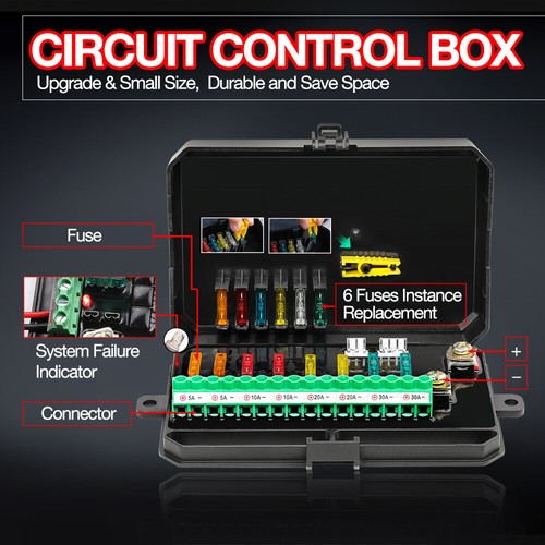 6 Pods RGB Rock Light Off-road Truck+8 Gang Switch Panel Electronic ...