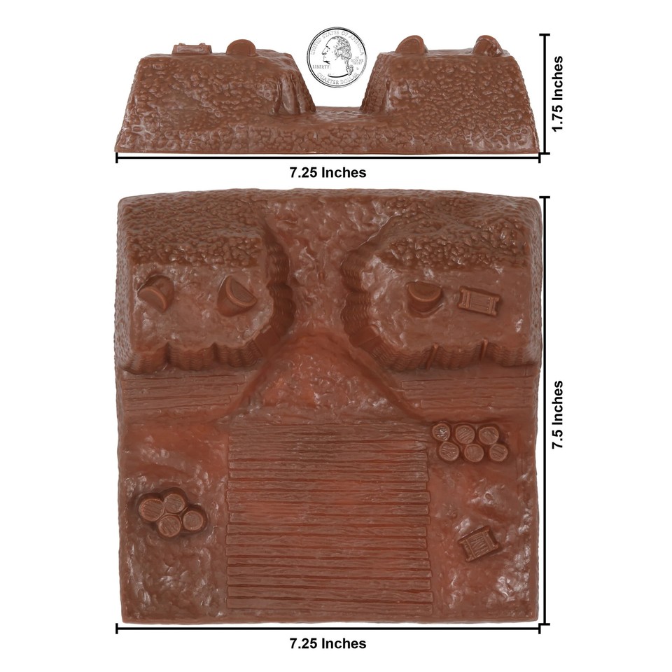 BMC Revolutionary War Redoubt Terrain Brown 2pc Plastic Army Playset ...