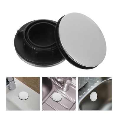 2 Pcs Kitchen Sink Tap Hole Cover Stainless Steel Faucet Hole Cover 31 ...