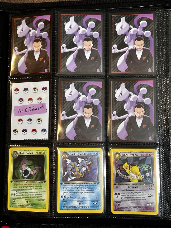 Pokémon TCG 1st edition Team Rocket Binder Lot 55 Total Cards 2 Slabs ...