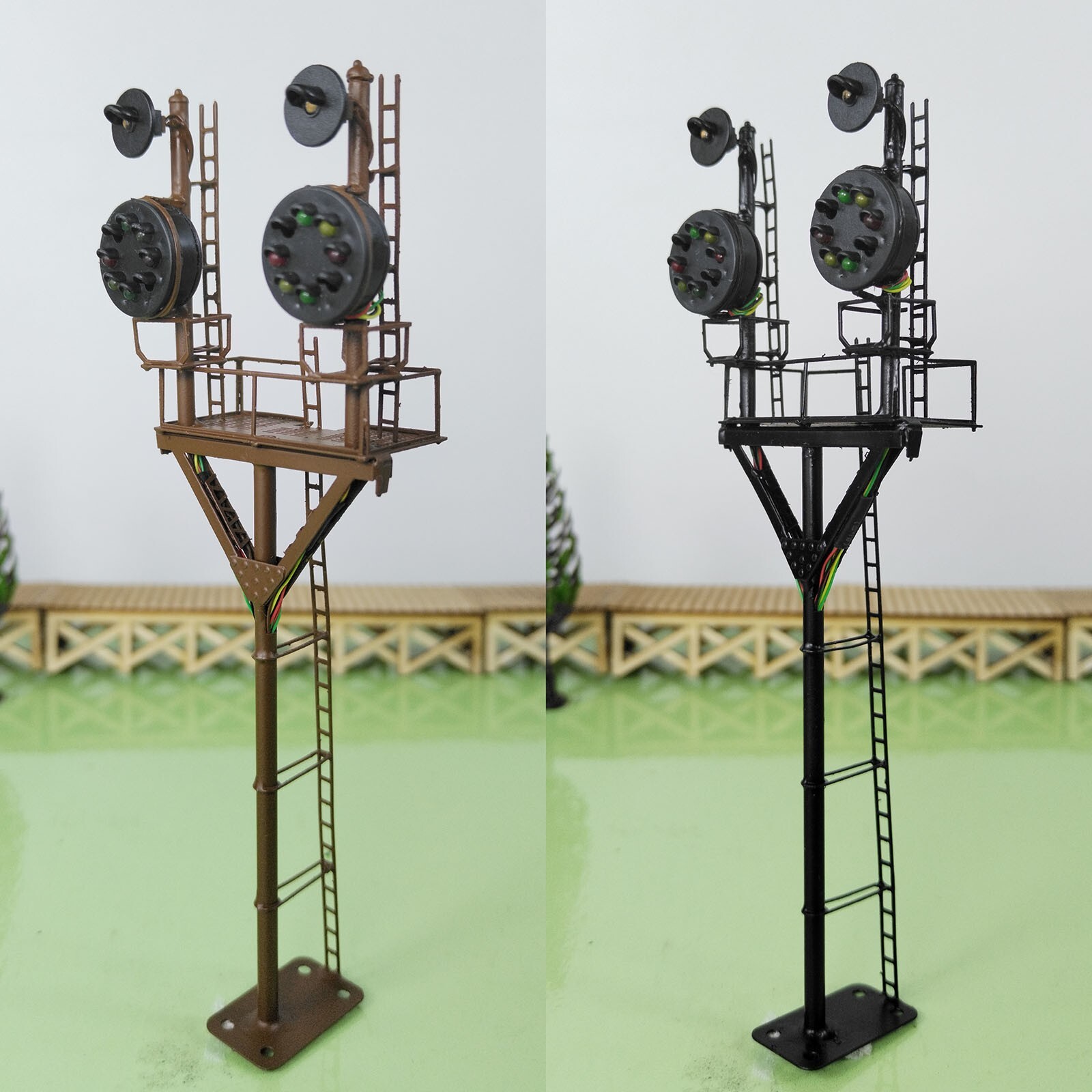 1 x HO scale model railroad tower CPL signal B&O goalpost with bracket ...