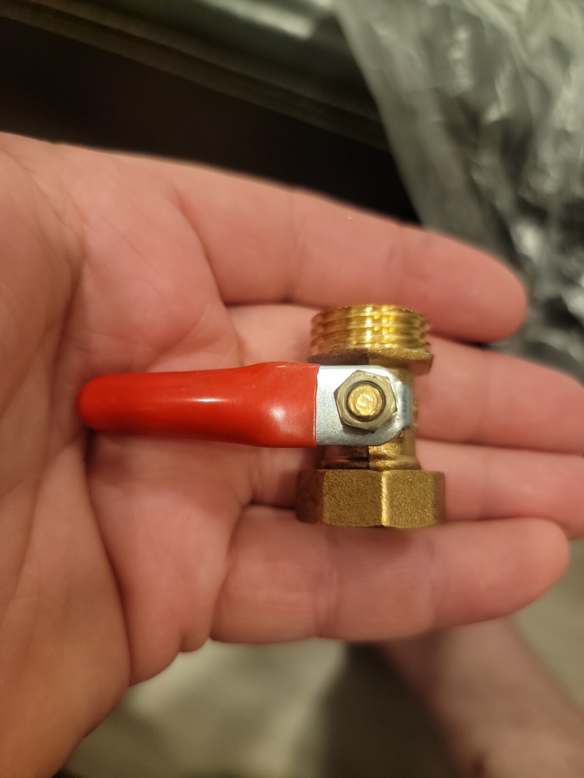 6 pack of 1/2" BRASS Ball Valve Female Threaded Valve . Bright Red ...