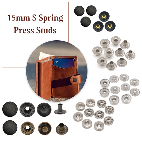 Small 4GB 15mm S Spring Press Studs PRYM Plastic Cap DIY Clothes ...