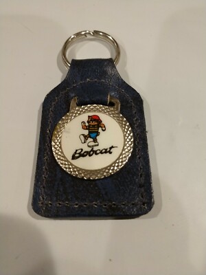 NOS Vintage Leather Mercury Bobcat Key Chain Fob Ring Holder Ford Comet ...