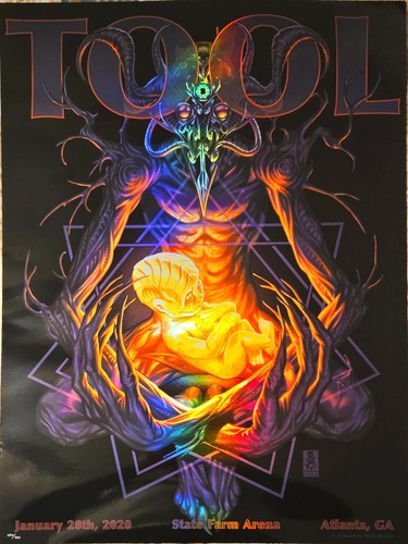 Tool Band Concert Holo Poster Atlanta Tour January 28 2020 Mark Brooks ...