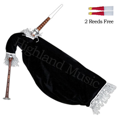 NEW HM Scottish Goose Practice Bagpipe Rosewood Silver Mounts Black ...