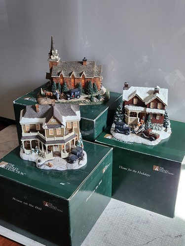 Lot Of 3 Terry Redlin The Hadley Collection Heartland Village Christmas ...