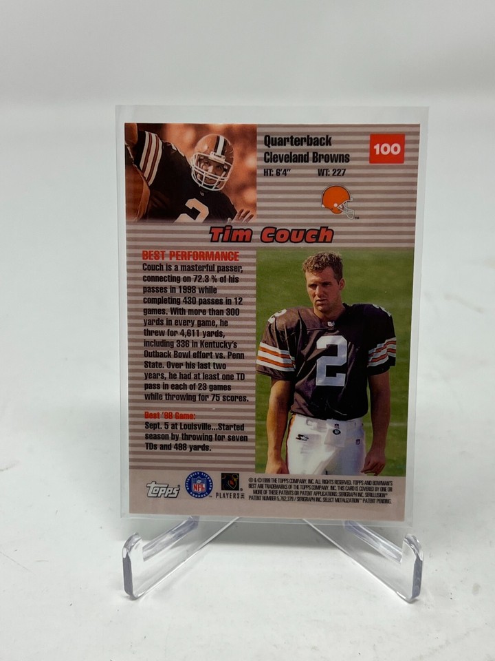 1999 Bowmans Best Football Tim Couch Rookie RC Card #100 | eBay