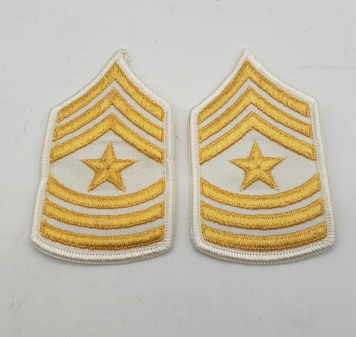 US Army Sergeant Major Dress Chevron Rank Insignia Patch Set Original ...