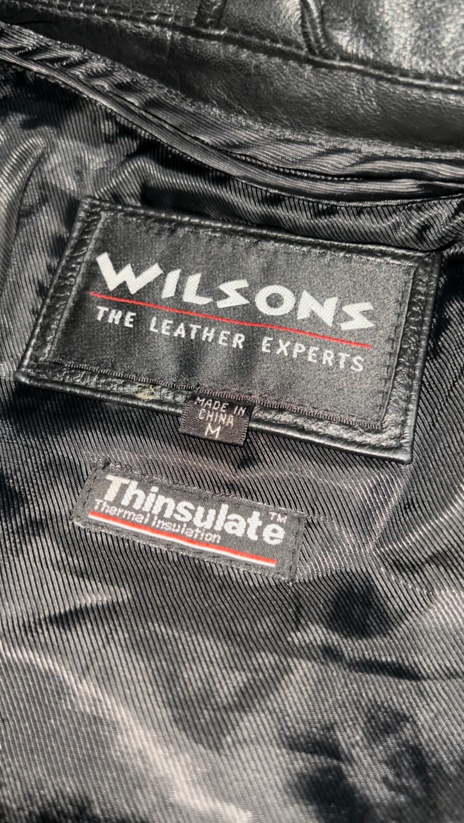 Vintage Wilsons Leather Co. Black Leather Trench Coat… - Gem