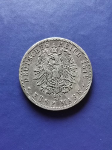 1876-B Germany Empire PRUSSIA 5 Mark Silver Coin Wilhelm I | eBay.de