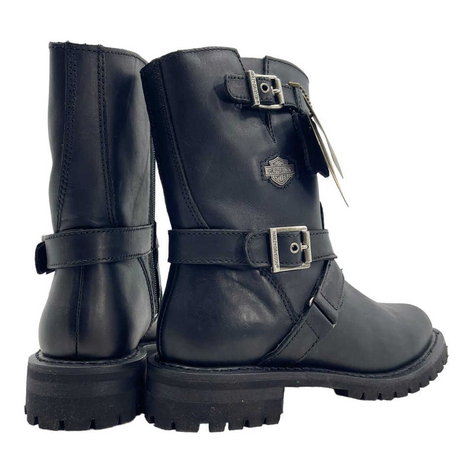 HARLEY DAVIDSON Womens 8.5 Leather KAT Riding Boots Motorcycle Biker ...