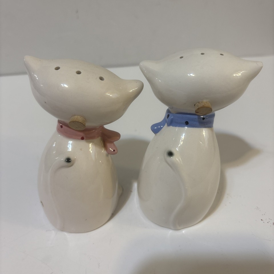 Vintage Holt Howard Cat Salt Pepper Shakers Cozy Kittens Siamese Japan ...