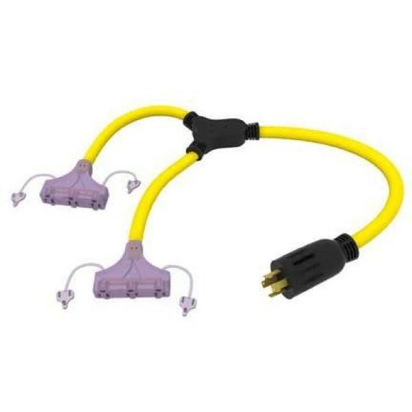 DEK ACC01 240-volt Twist Lock Adapter Heavy Duty 3 Ft. 10/4 Cord ...