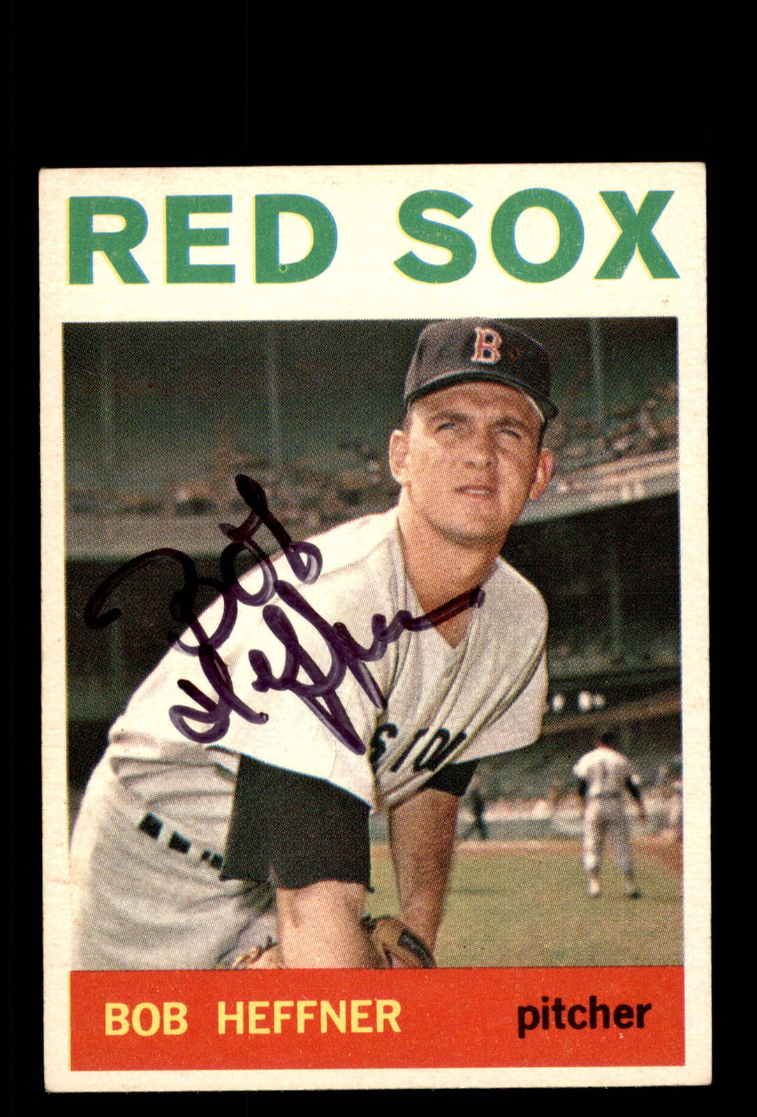 BOB HEFFNER SIGNED TOPPS BASEBALL CARD 1964 #79 AUTO BOSTON RED SOX | eBay