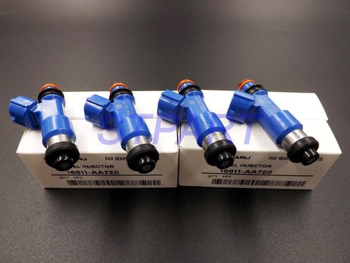 4 NEW OEM 565cc FUEL INJECTORS 16611-AA720 FOR WRX STI IMPREZA LEGACY 2 ...