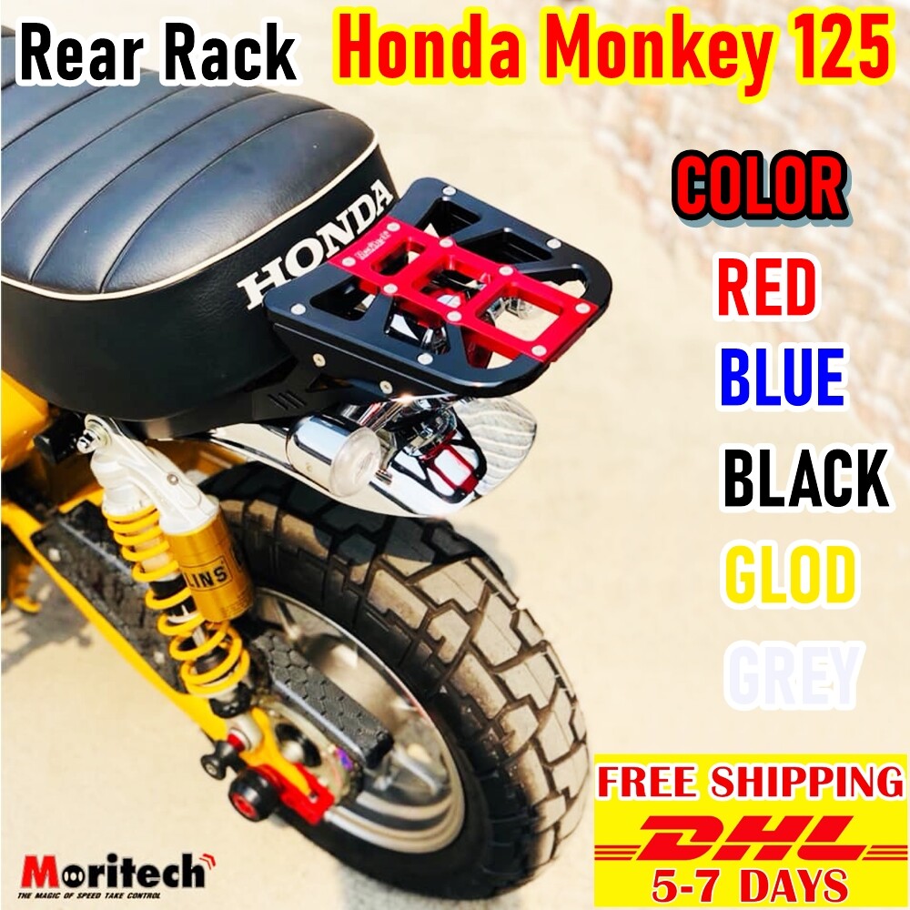 Rear Luggage Rack Carry For Honda Monkey 125 Red Blue Black Grey Gold ...