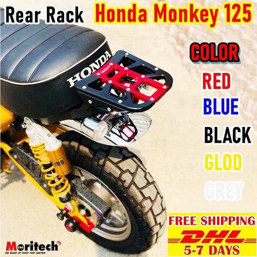 Rear Luggage Rack Carry For Honda Monkey 125 Red Blue Black Grey Gold ...