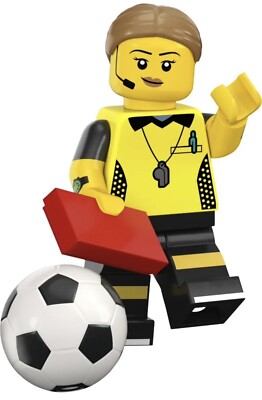 LEGO 71037 minifigures SERIES 24 New SOCCER REFEREE Mini Figure OOP ...