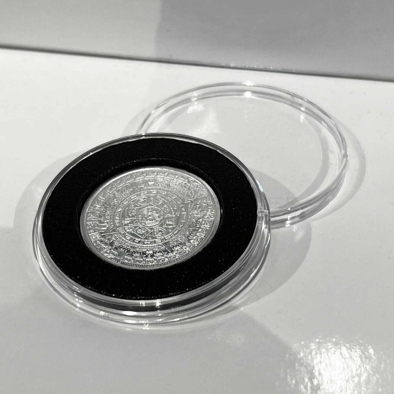39mm Air-Tite Coin Capsule with inner black ring for 1/4 oz Silver ...