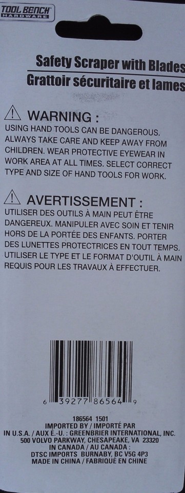 RETRACTABLE SAFETY RAZOR SCRAPER with 5 REFILL Blades Scrapers | eBay