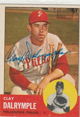 Clay Dalrymple signed 1963 Topps card Philadelphia Phillies autograph ...