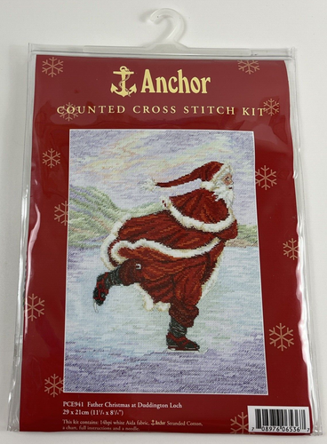 Anchor Father Christmas at Duddington Lock #PCE941 Counted Cross Stitch ...