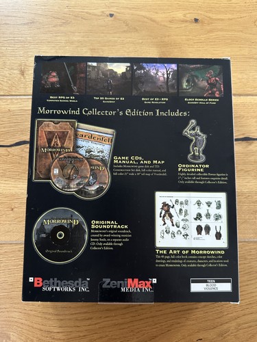The Elder Scrolls 3 Morrowind Collector's Edition SEALED BRAND NEW PC ...
