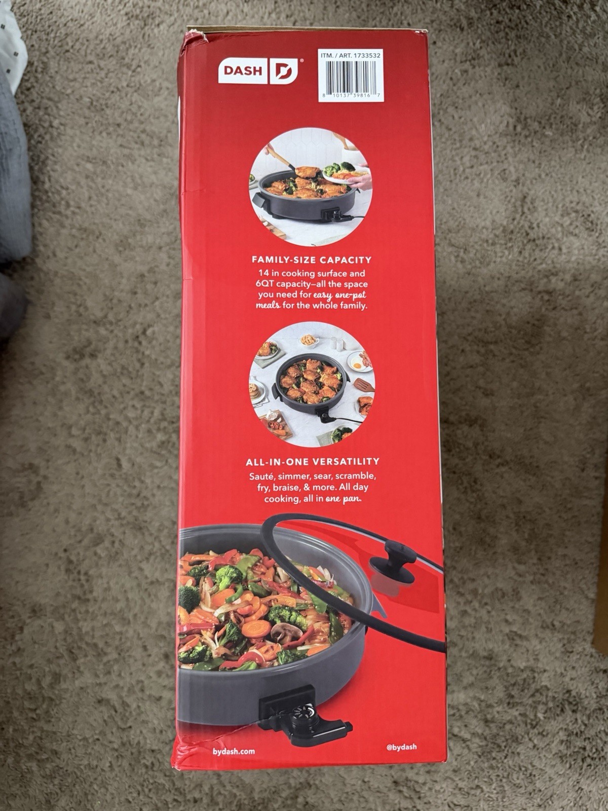 Dash Family Size Electric Skillet 14-inch Ceramic Nonstick with Lid | eBay