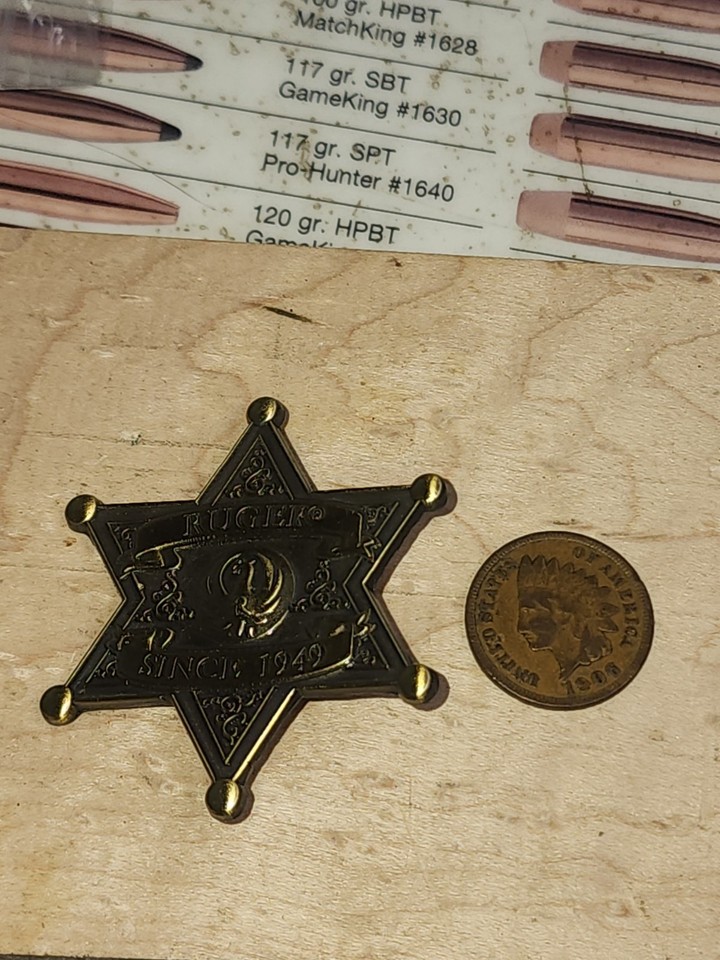 Ruger Firearms Sheriff's Badge Hat Pin / Lapel Pin Rare Collectible NEW ...