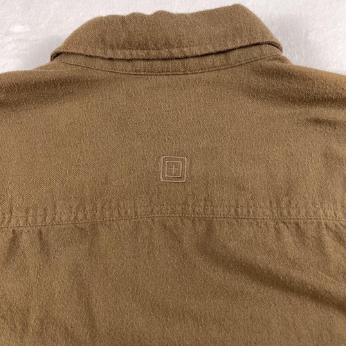 5.11 Tactical Flannel Shirt Mens M Dark Earth Brown Silverwood L/S ...