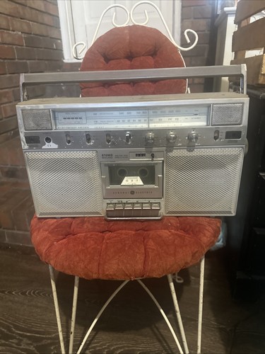 NOT Tested Vtg 1980s General Electric GE 3-5254A Boom Box Cassette ...