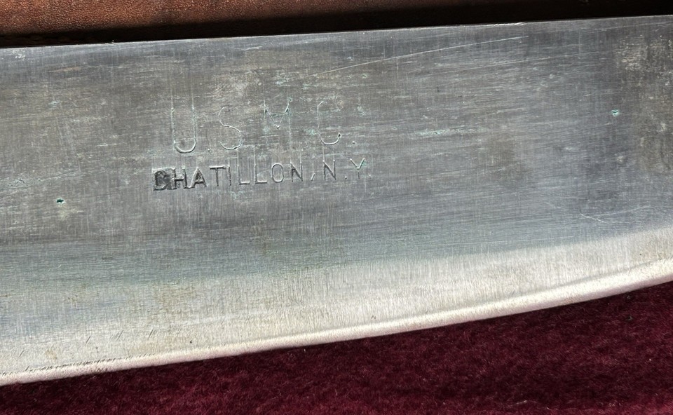 WW2 US Marine Corps Medical Corps Bolo Knife Chatillon Boyt 44 Super ...