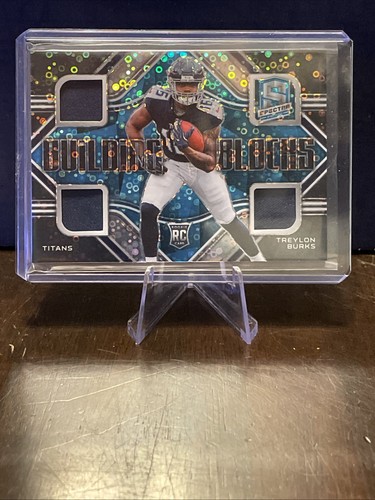 Treylon Burks 2022 Panini Spectra Rookie Patch Building Blocks NEON 5/ ...