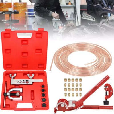 Brake Lines Repair Kit Copper Pipe Flaring Tool Cutter Bender 3/16 ...