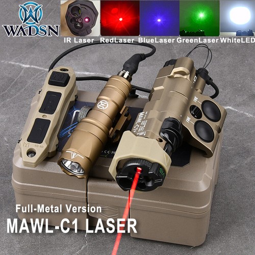 Wadsn Full-Metal MAWL-C1 Red Green Blue IR Laser M600U/M300A Flashlight ...
